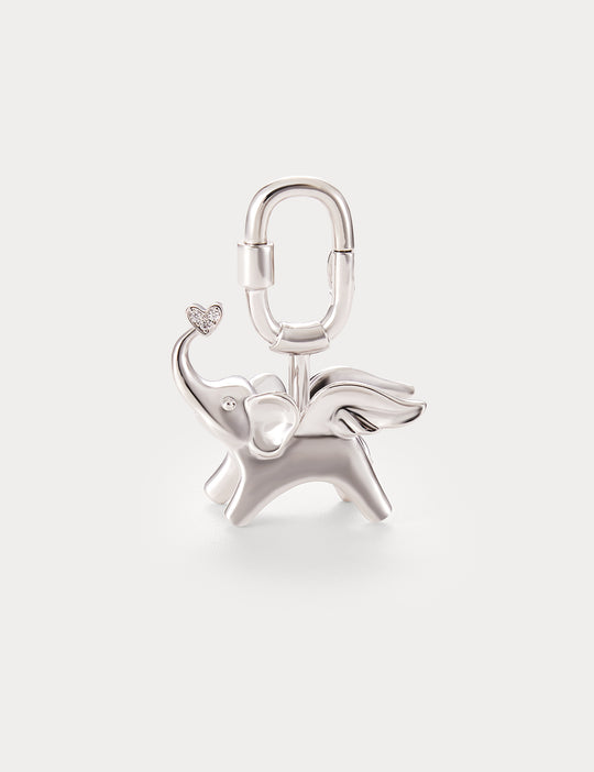 Classic Silver—Soar Elephant Bag Charm – Aelyseé